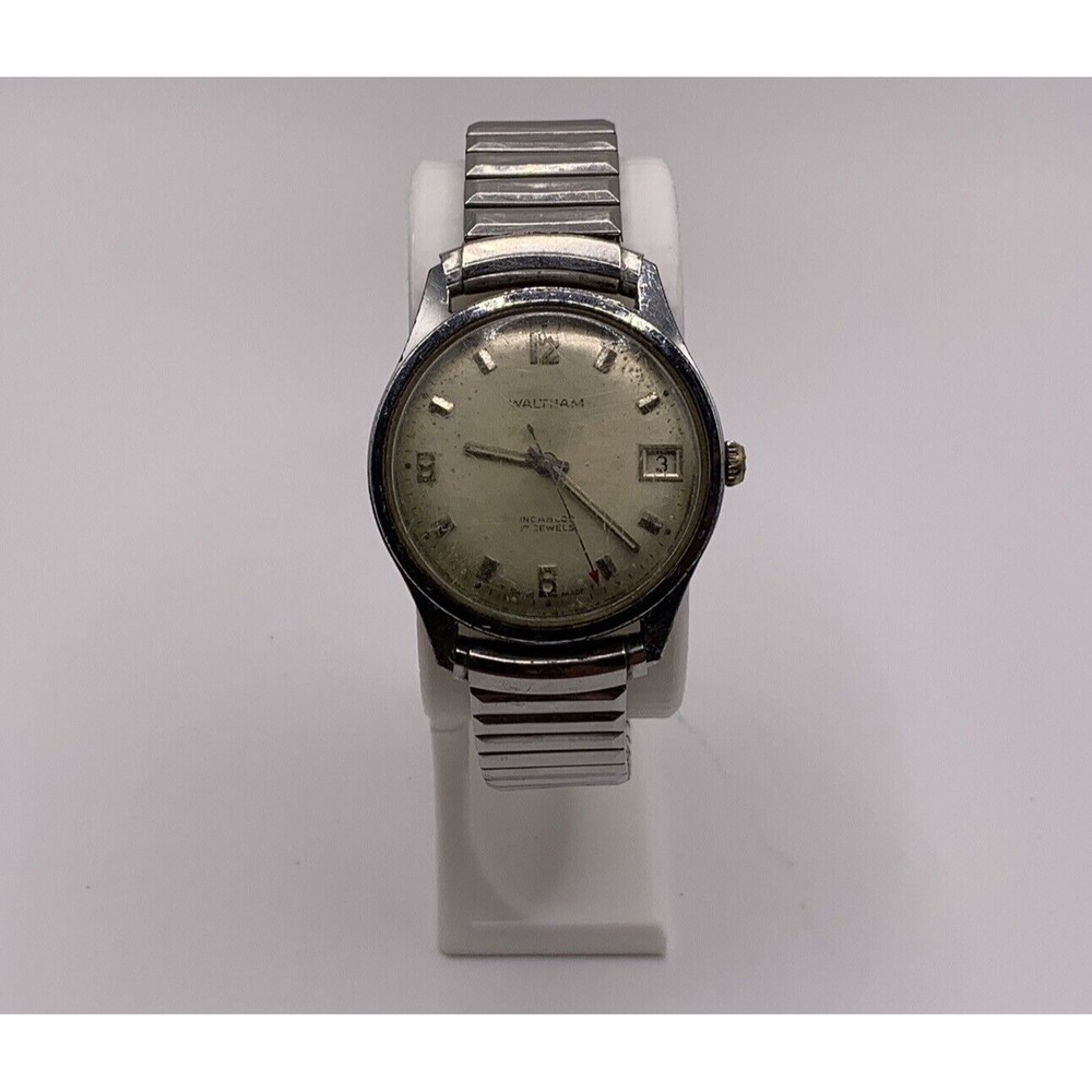 Vintage Waltham Incabloc 17 Jewels Red Second Hand Fo… - Gem